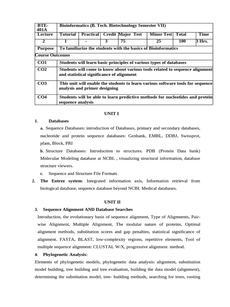3 - Syllabus Biotechnology 7th & 8th Semester Pages 31 | PDF