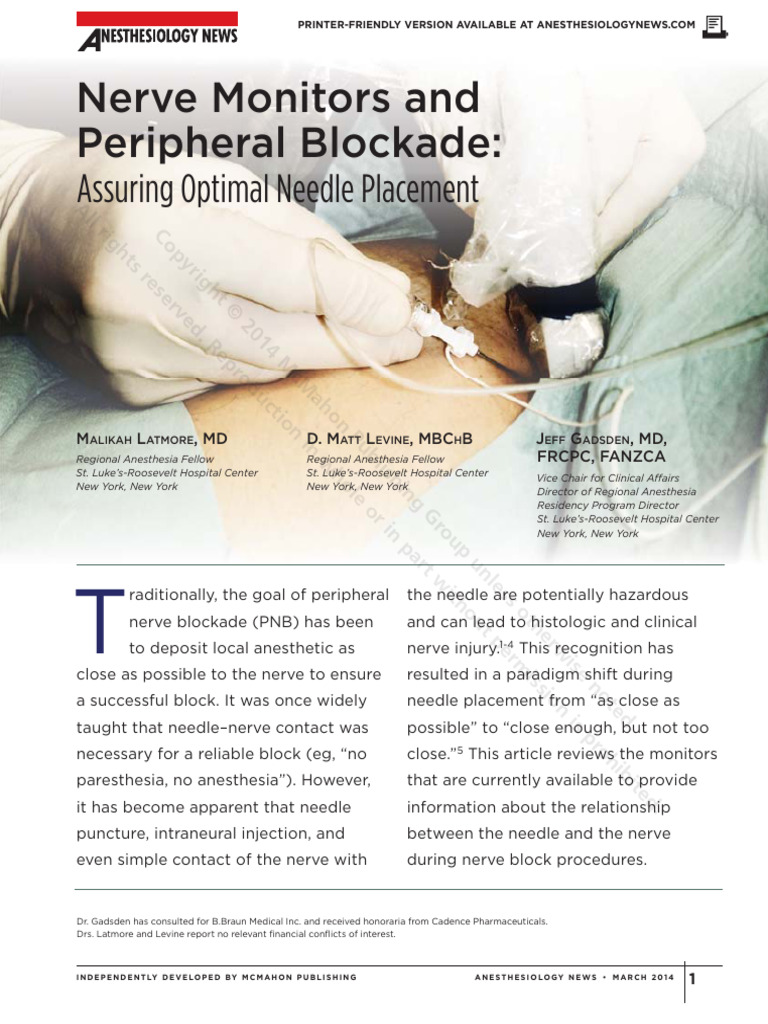 Nerve Monitors | PDF