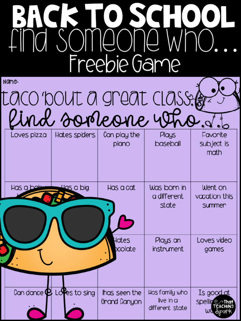 Freebie Game: Find Someone Who | PDF