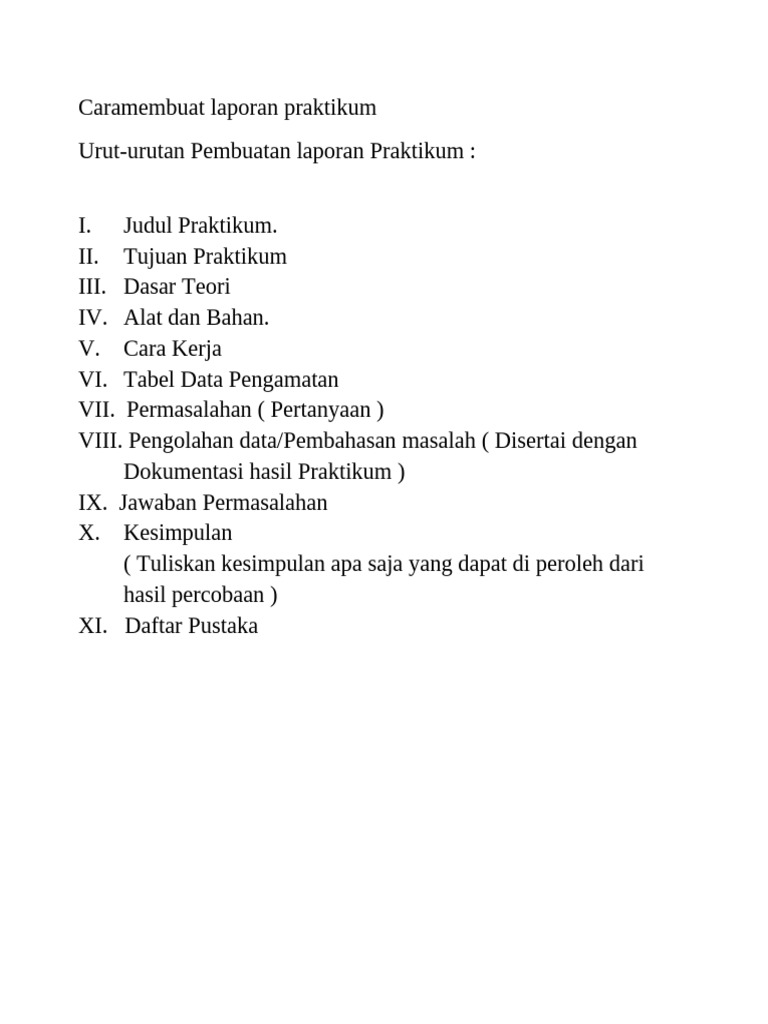 Cara Membuat Laporan Praktikum | PDF | Seni | Komputer Cara Membuat Laporan Praktikum | PDF | Seni | Komputer