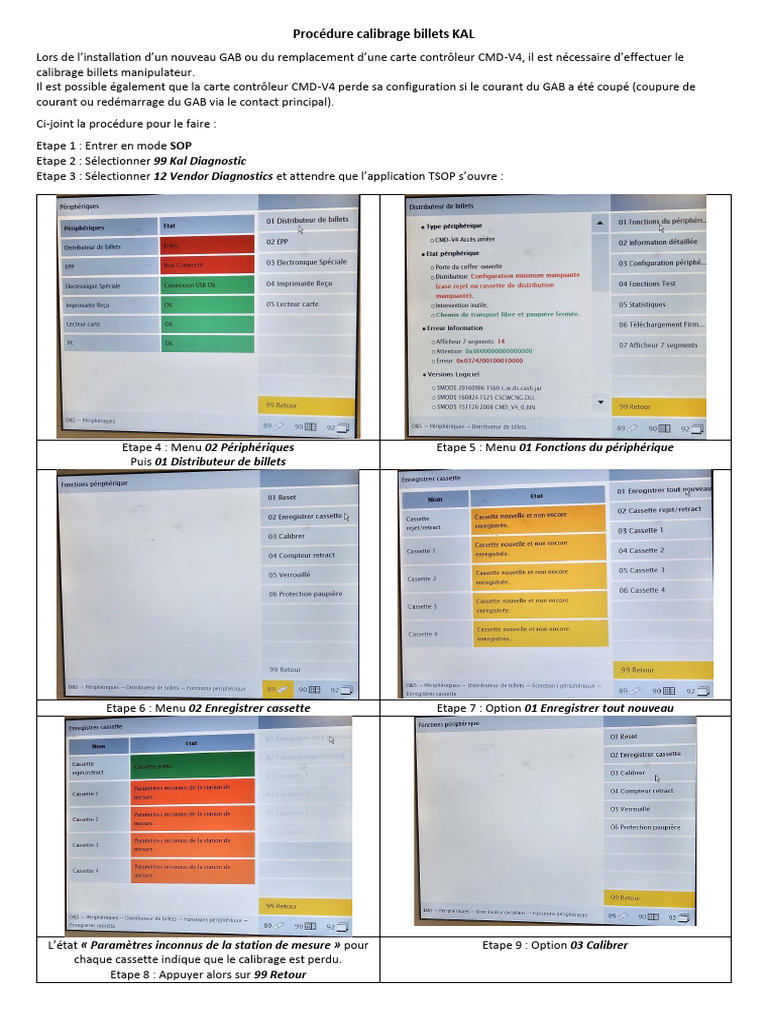 Procedure Calibrage Cassettes Kal v2 | PDF