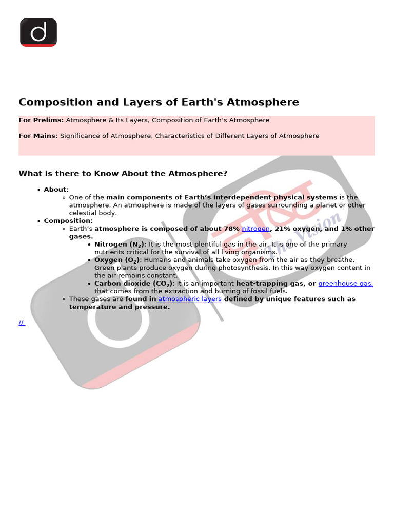Composition and Layers of Earth's Atmosphere: What Is There To Know ...