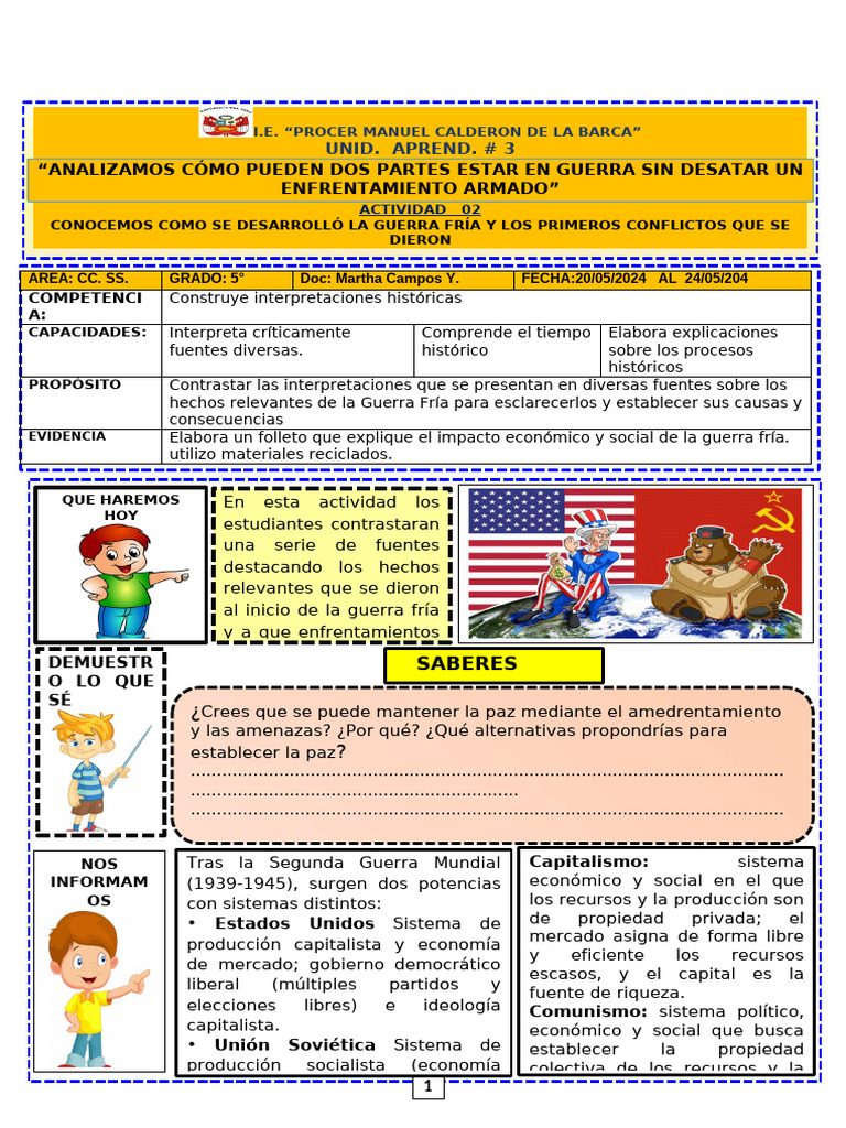 Ii Ficha 5° CCSS | PDF