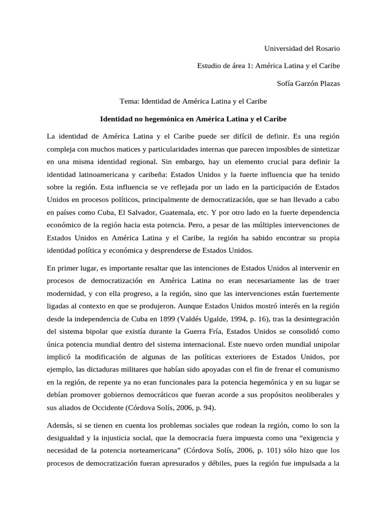 Tema_ Identidad de América Latina y El Caribe | PDF