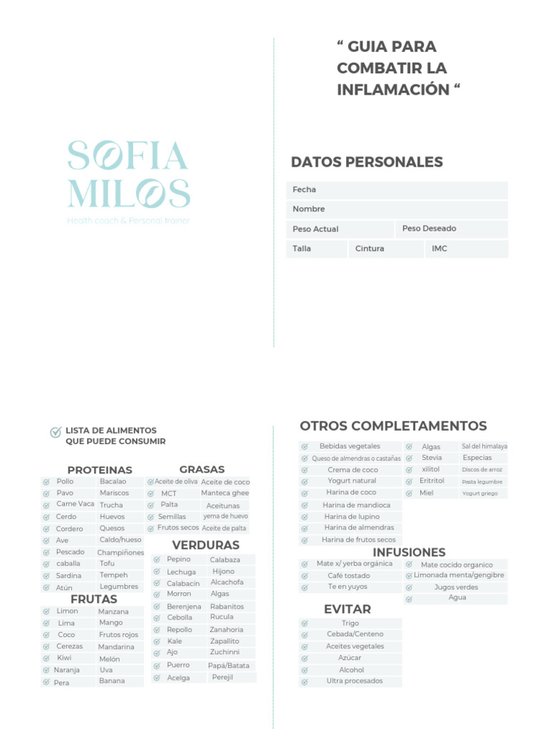 Guía Antiflamatoria by Sofi Milos PDF | PDF