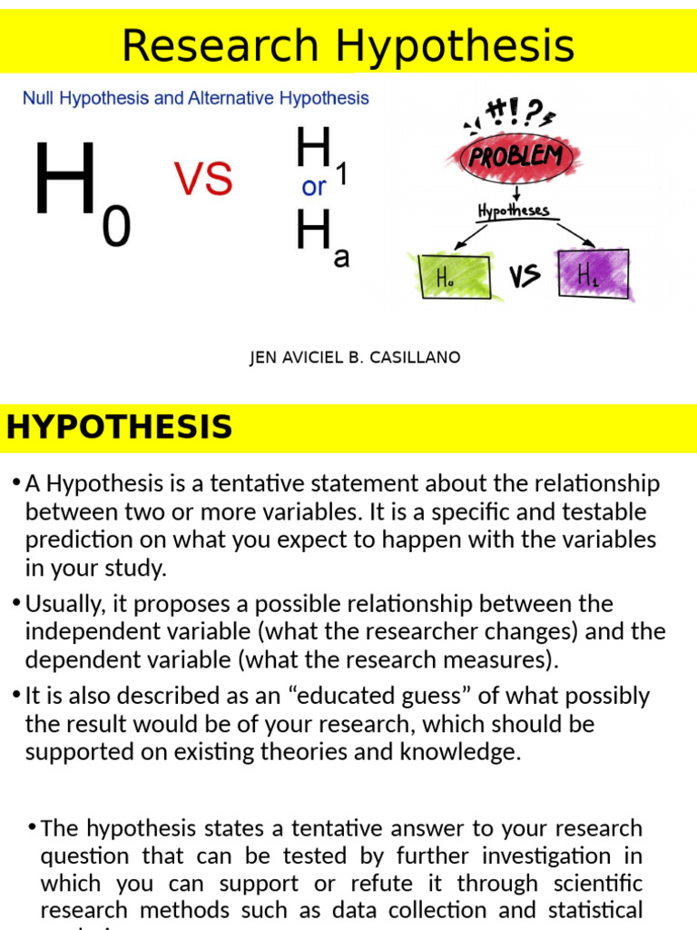 Research Hypothesis | PDF