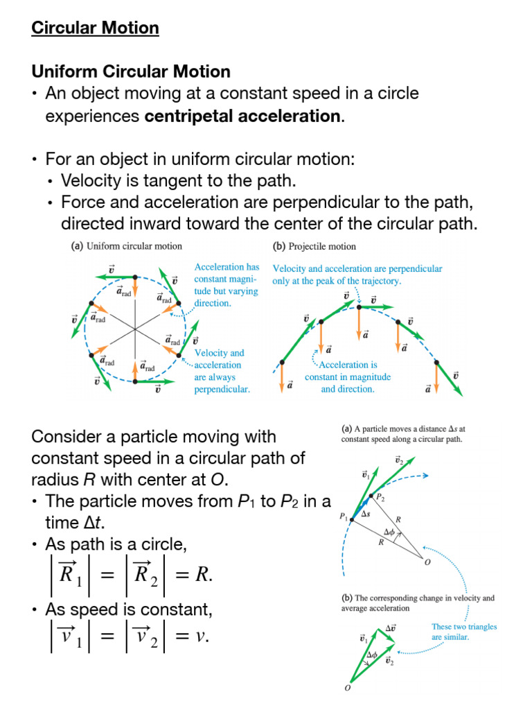 3a Circular Motion Notes | PDF