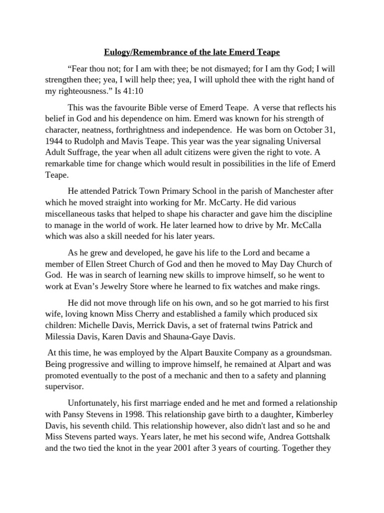Remembrance - Emerd Teape | PDF