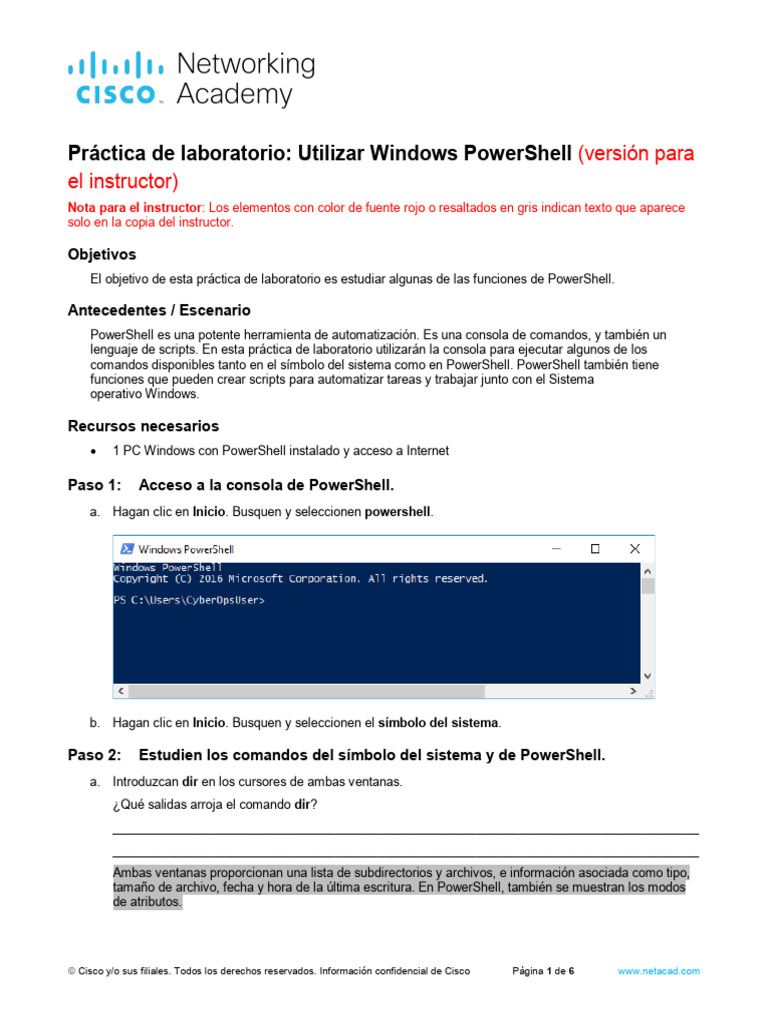 2.2.1.11 Lab - Using Windows PowerShell - ILM | PDF