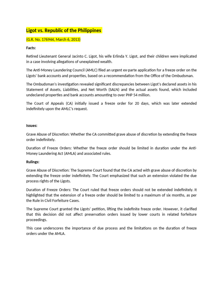 Ligot Vs | PDF