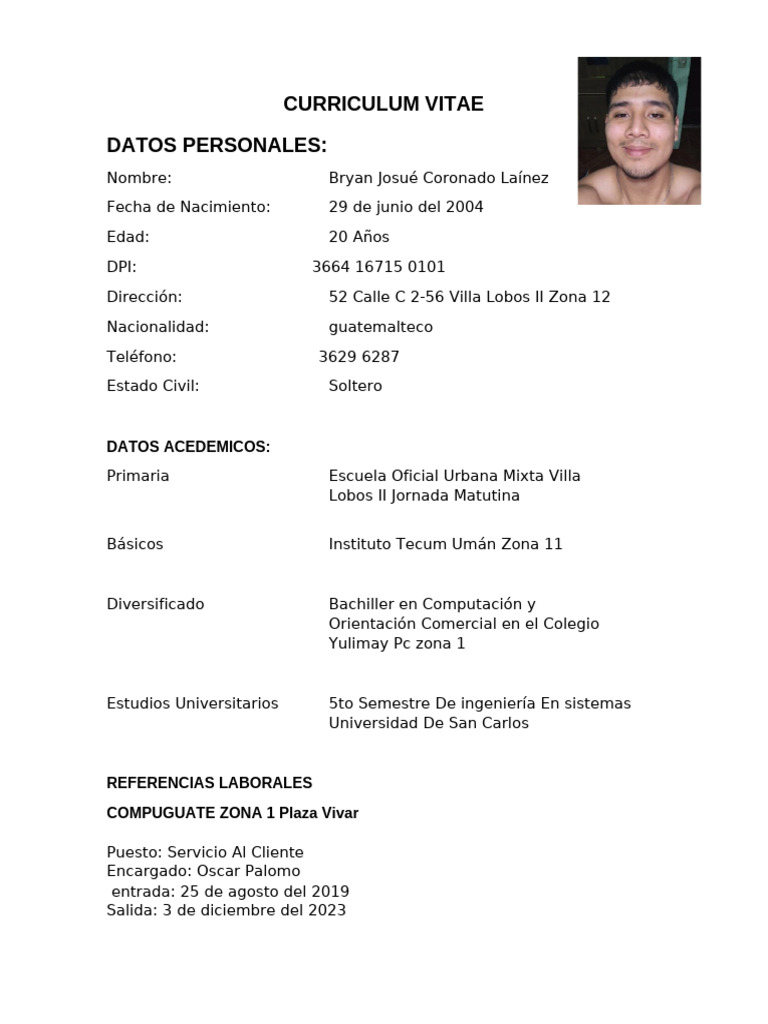 CURRICULUM VITAE_Bryan_Coronado | PDF