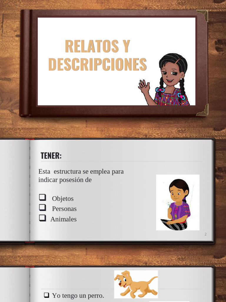 RELATOS Y DESCRIPCIONES BLOQUE V estructura tener | PDF