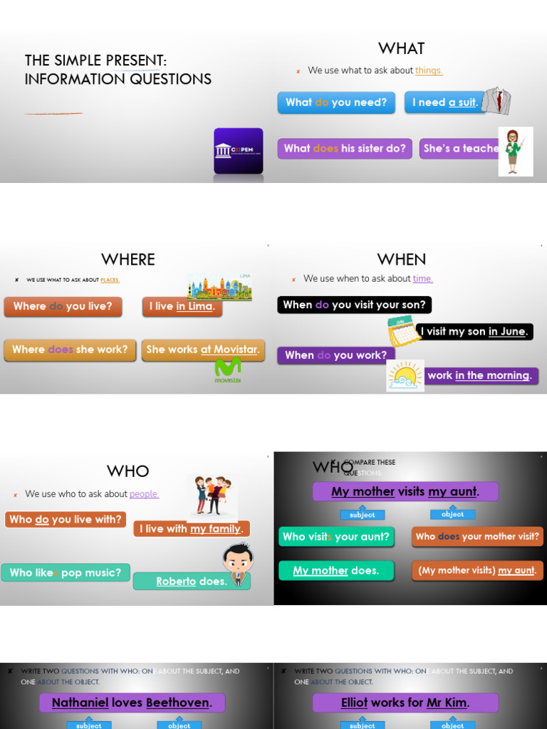 SIMPLE PRESENT QUESTIONS | PDF