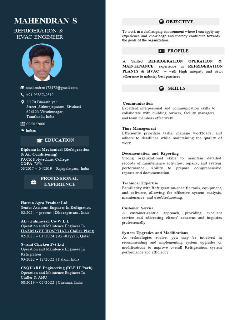 Mahendran CV | PDF