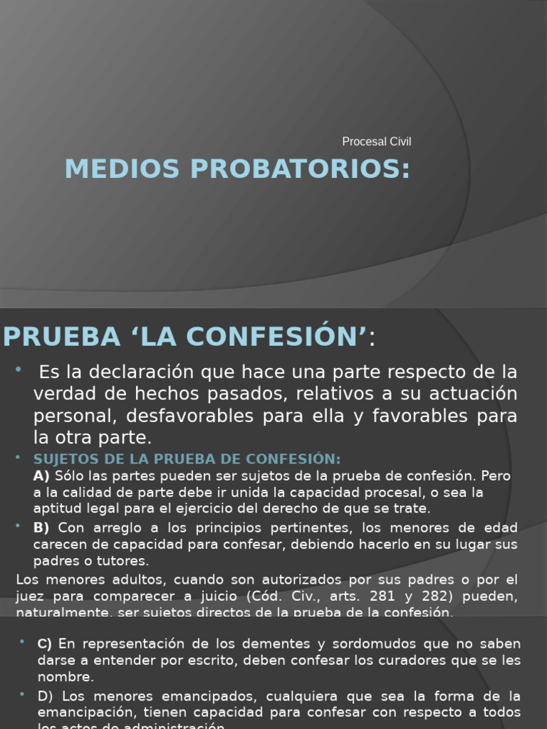 Medios Probatorios | PDF