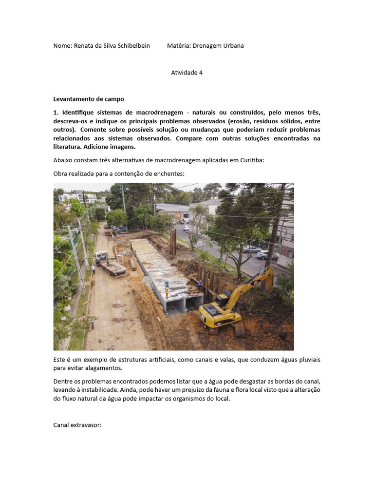 Ativ 4 Drenagem Renata Schibelbein | PDF