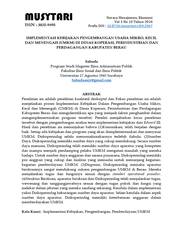 Jurnal Sahuda Musytari | PDF