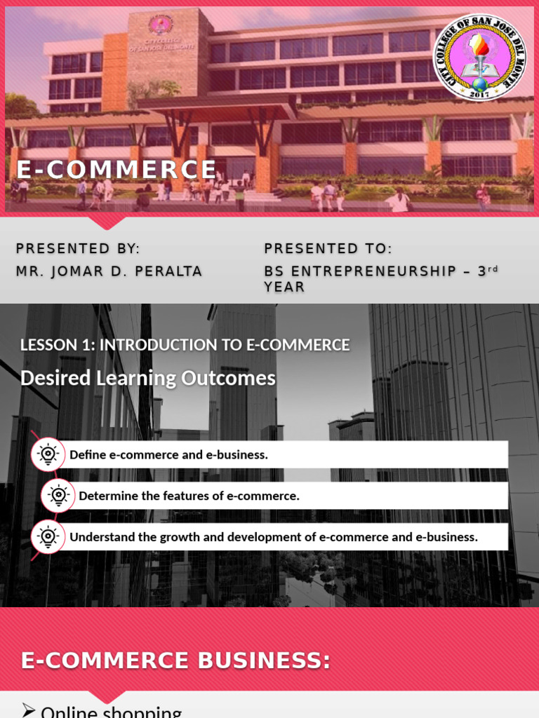 E-Commerce - Lesson 1 & 2 | PDF