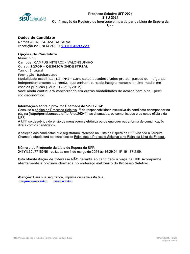 Processo Seletivo UFF 2024 - Registro de Interesse em Participar Da ... Processo Seletivo UFF 2024 - Registro de Interesse em Participar Da ...