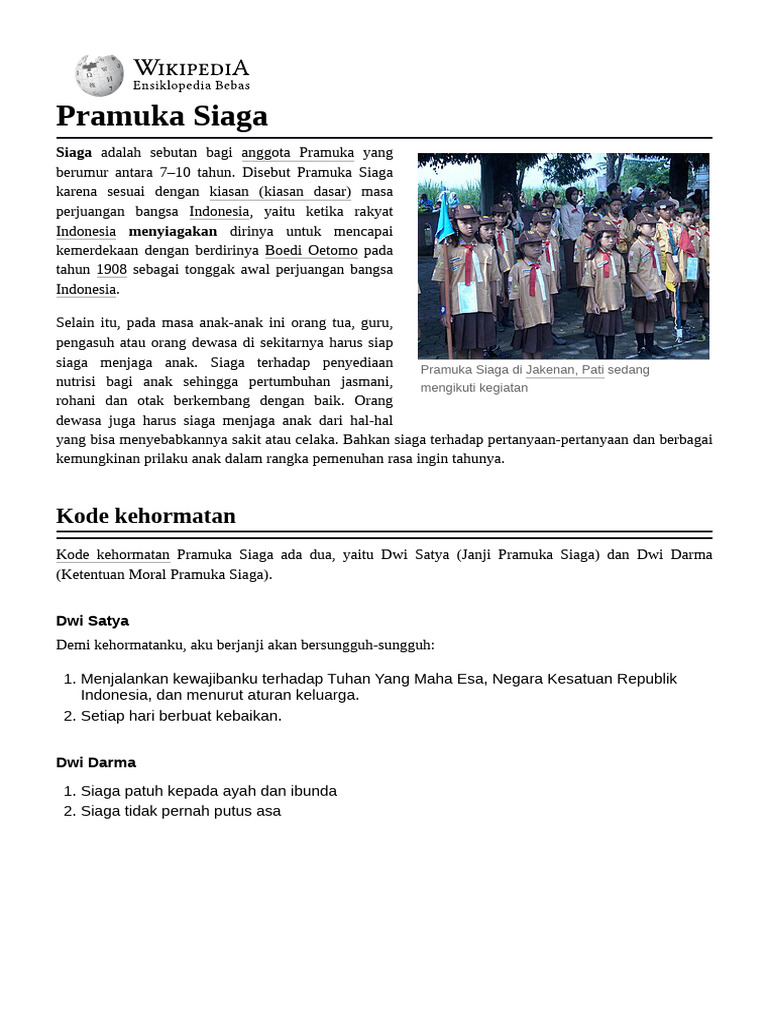 Pramuka - Siaga | PDF