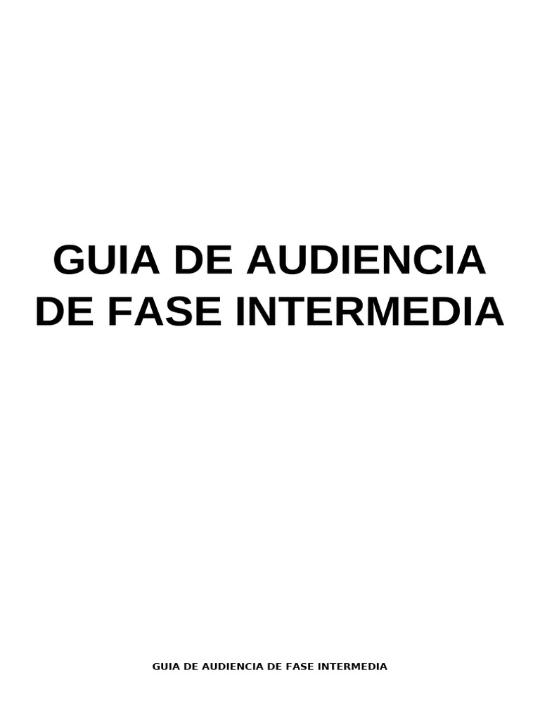 GUIA DE FASE INTERMEDIA | PDF