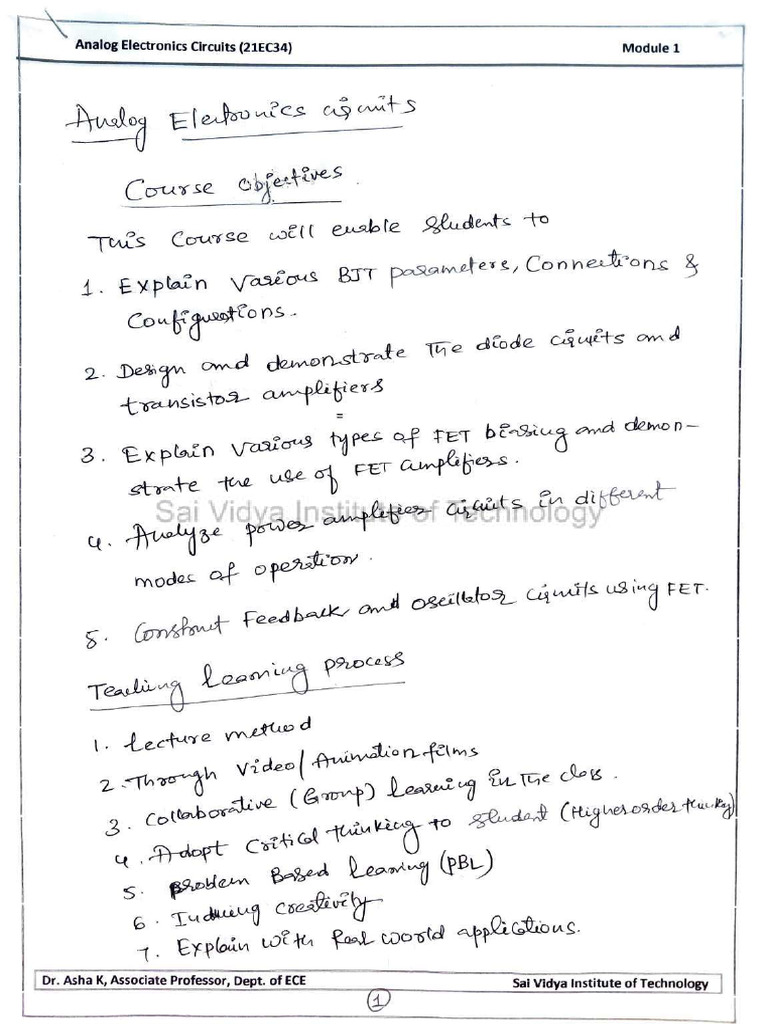 AEC Module1 Notes | PDF