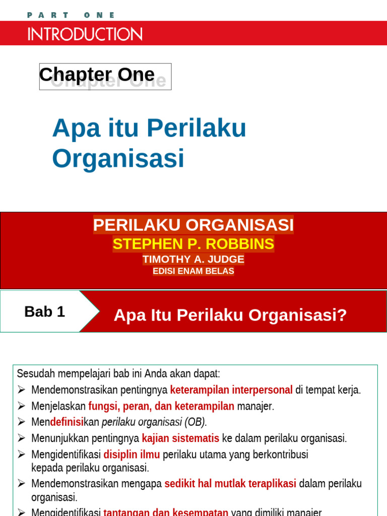 1 Apa Perilaku Organisasi. | PDF