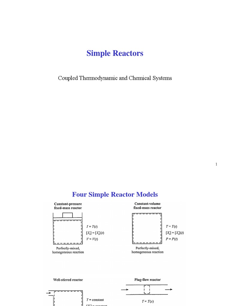Notes5 Simple Reactors | PDF | Combustion | Mole (Unit)