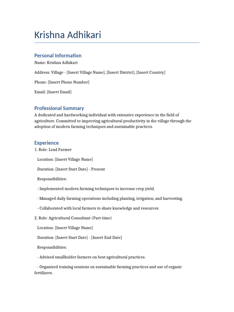 Krishna Adhikari CV | PDF