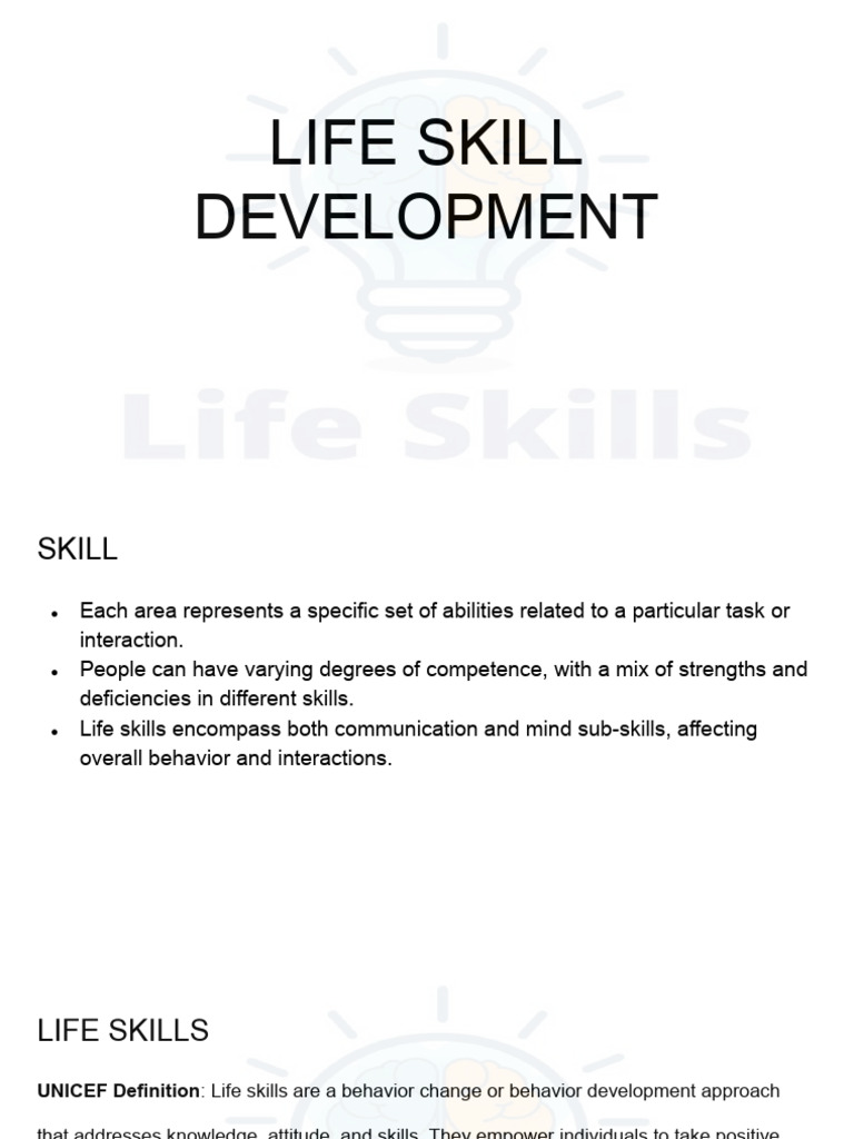 Life Skill Development | PDF