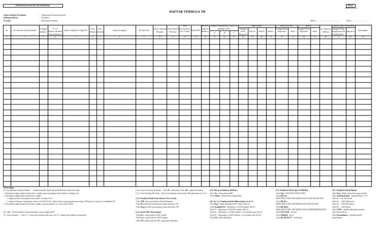 TB.06 (Daftar Terduga TB) | PDF