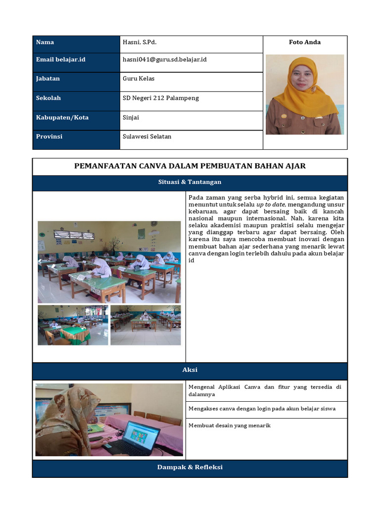 Pemanfaatan CANVA Dalam Pembuatan Bahan Ajar | PDF