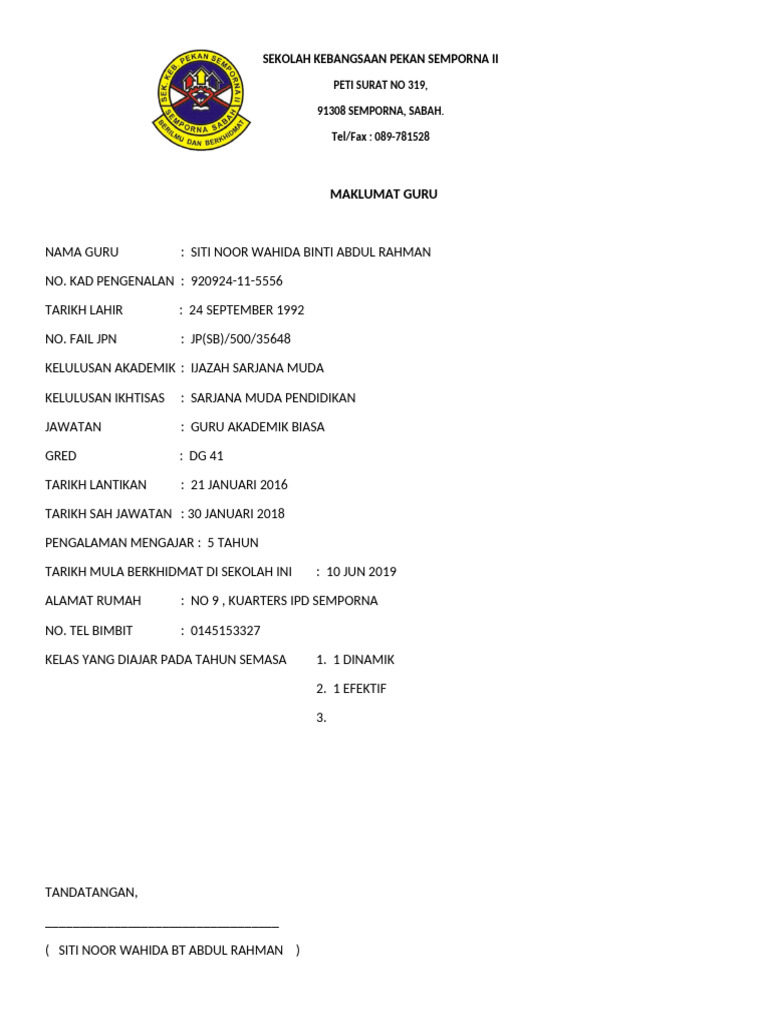 MAKLUMAT GURU BI | PDF