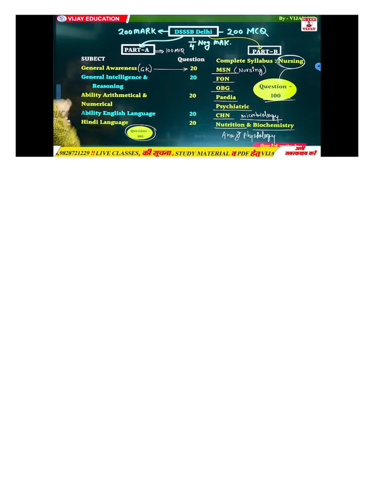 DSSSB Exam Pattern | PDF