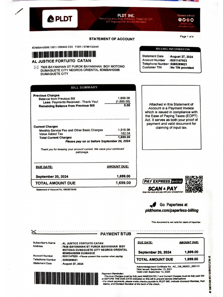 Proof of Billing | PDF