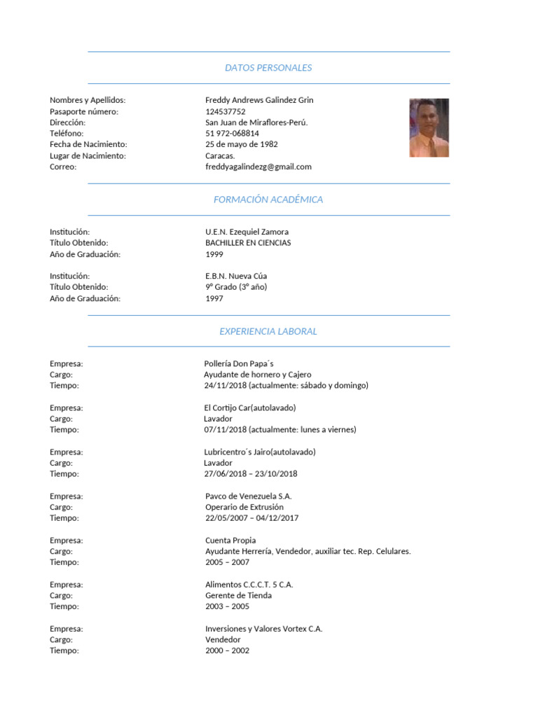 Curriculum Vitae Fred | PDF