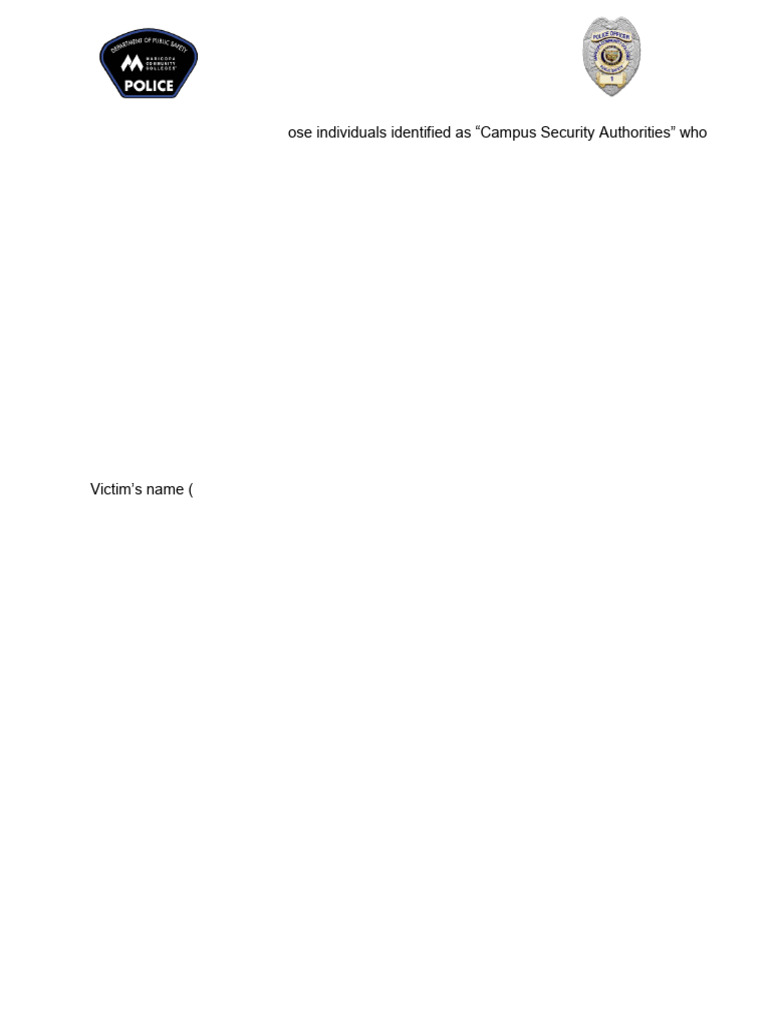 Crime Incident Report Form | PDF | Crimes | Crime & Violence