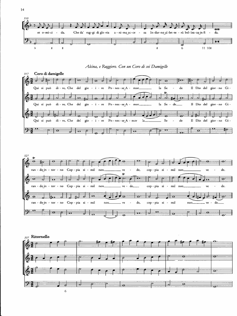 Ruggiero and Alcina M. 317 | PDF