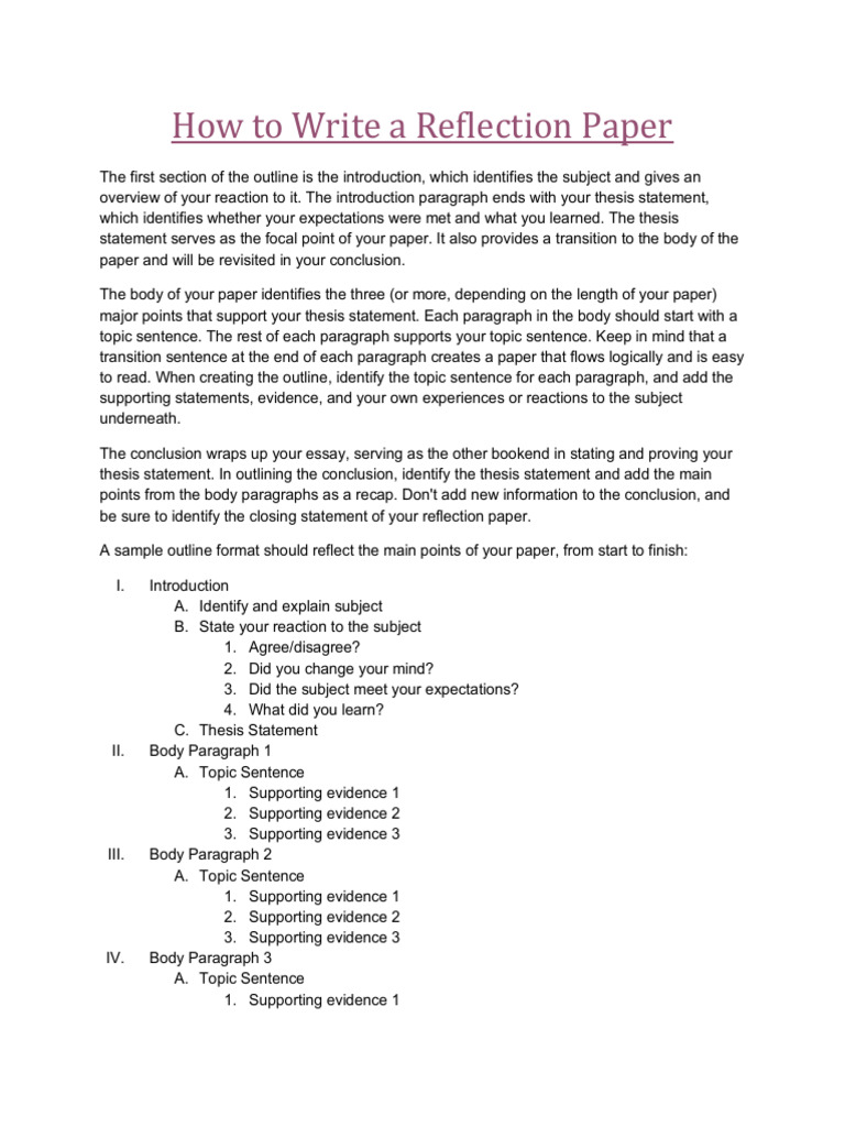 Reflection Paper Outline - Read 180 | PDF