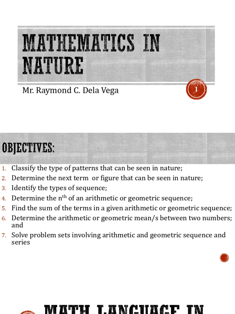 Chapter 1 Mathematics in Nature | PDF