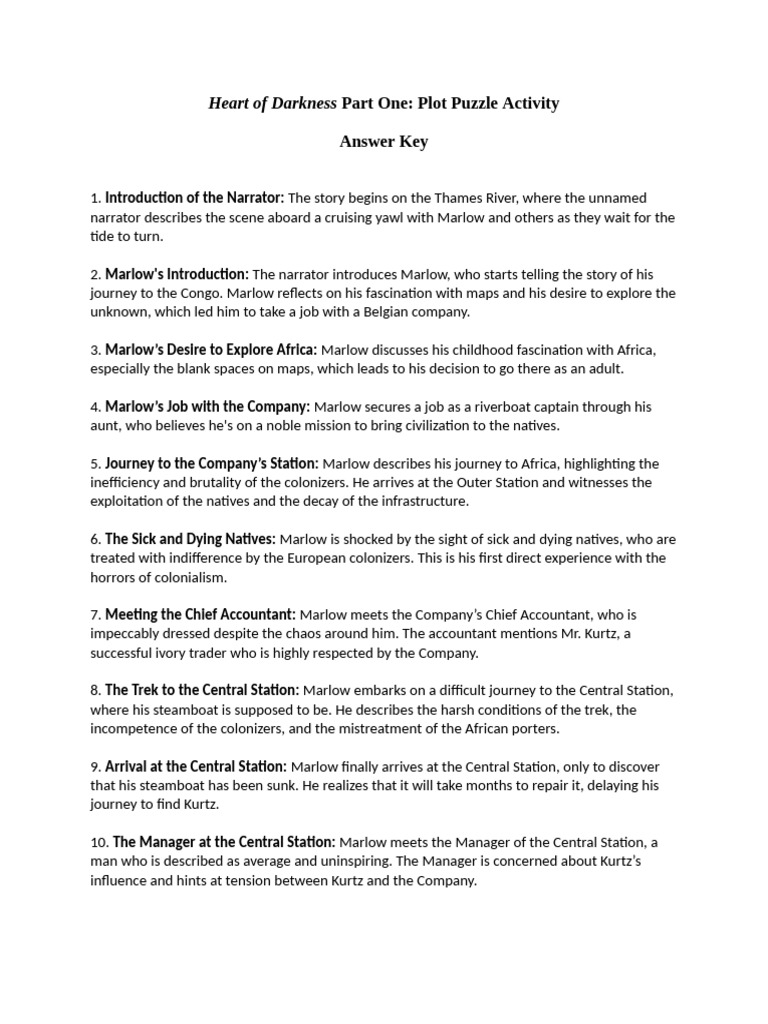 Heart of Darkness Part One | PDF