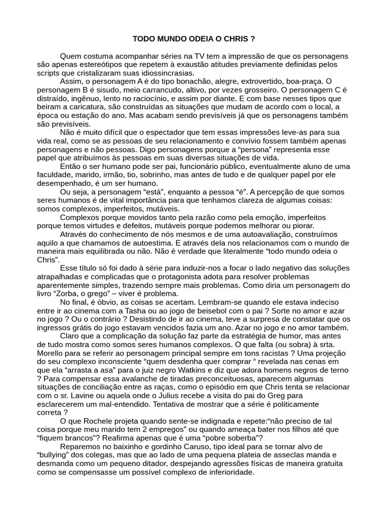 Todo Mundo Odeia o Chris | PDF