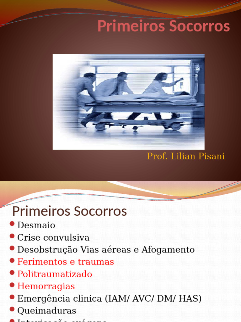 3º Aula - Primeiros Socorros | PDF