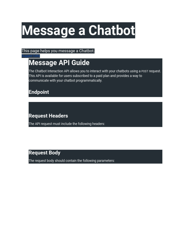 Message A Chatbot | PDF