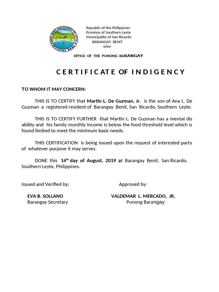 Cert. Martin L. de Guzman, Jr. | PDF Cert. Martin L. de Guzman, Jr. | PDF