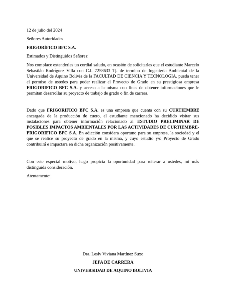 Carta 1 | PDF