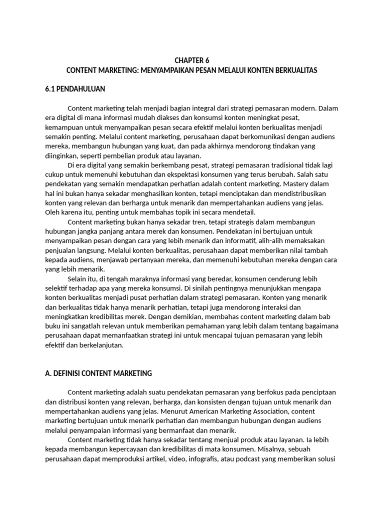 CHAPTER 6 MARKETING BOOK | PDF