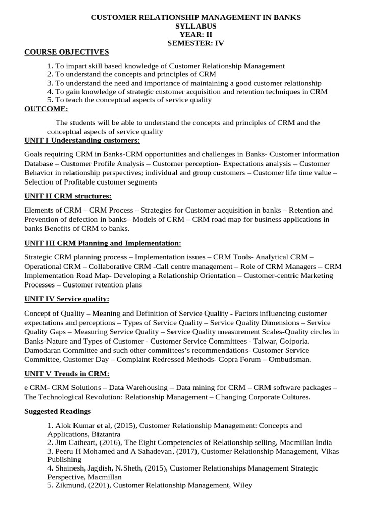 CRM Unit 1 | PDF | Customer Relationship Management | Consumer Behaviour