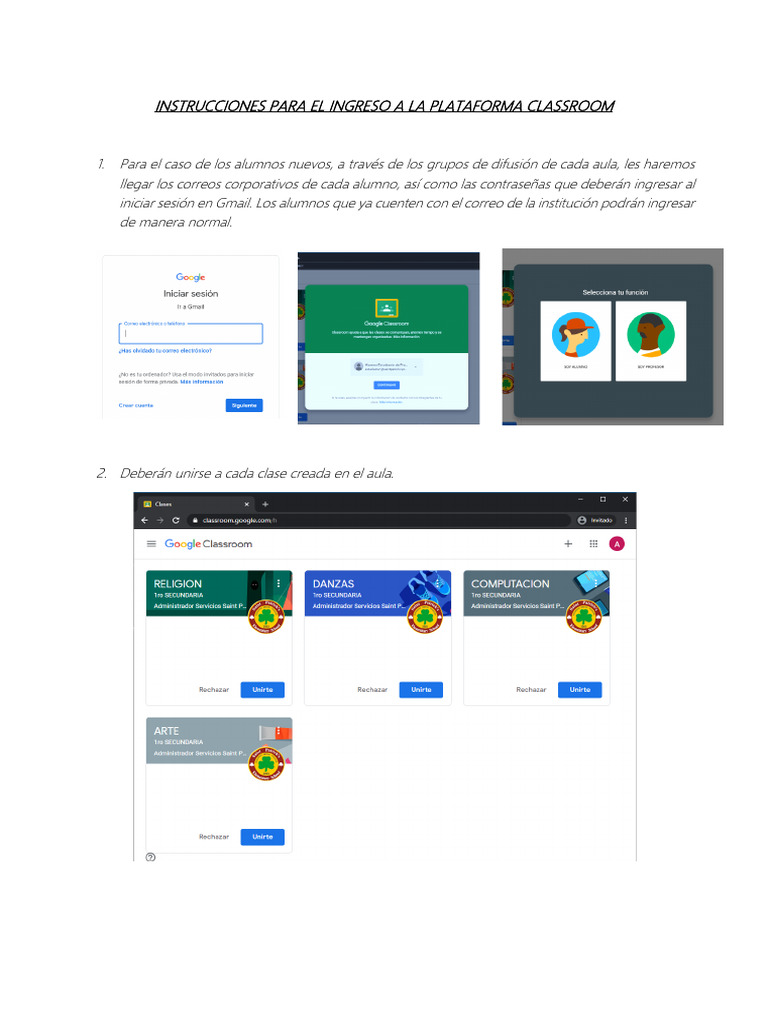 Manual de Uso de La Plataforma Classroom | PDF