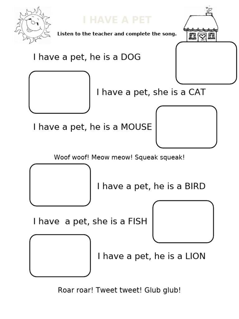 I Have A Pet | PDF